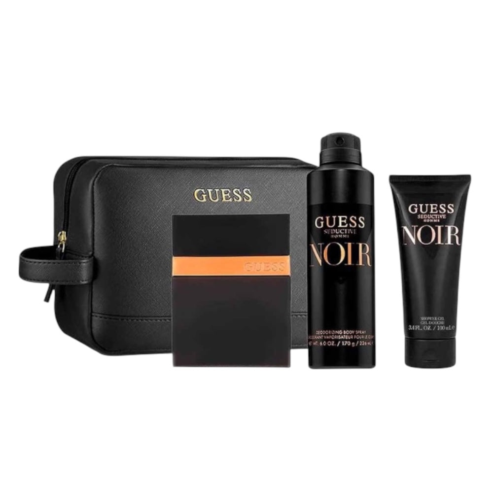 Guess Seductive Homme Noir Men Set 4 pz 100mL + S Gel 100mL +Deo Body ...