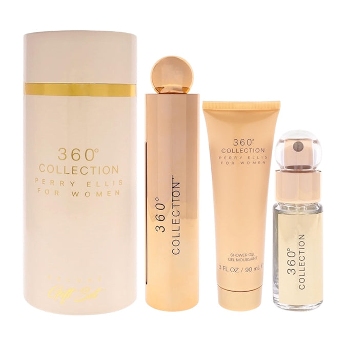 Perry Ellis 360 Collection Women Set 3pcs EDP 100ml/ Body Shower 90ml ...