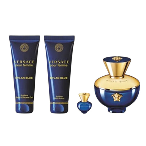 Versace Versace Dylan Blue Women Set 4pcs EDP 100ml/ Mini EDP 10ml/ Bo ...