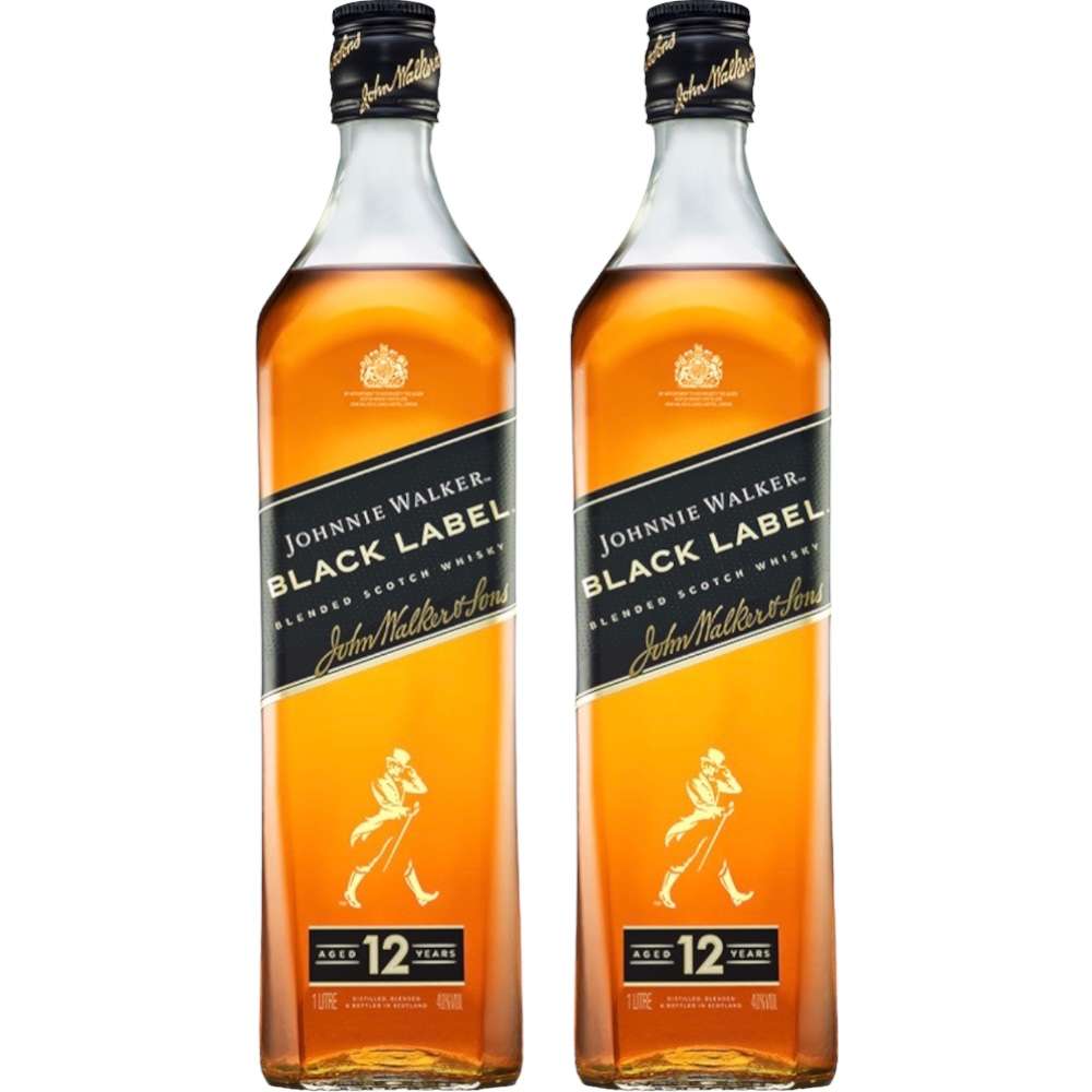 Johnnie Walker Black Label 2pack Litro – Guateselectos