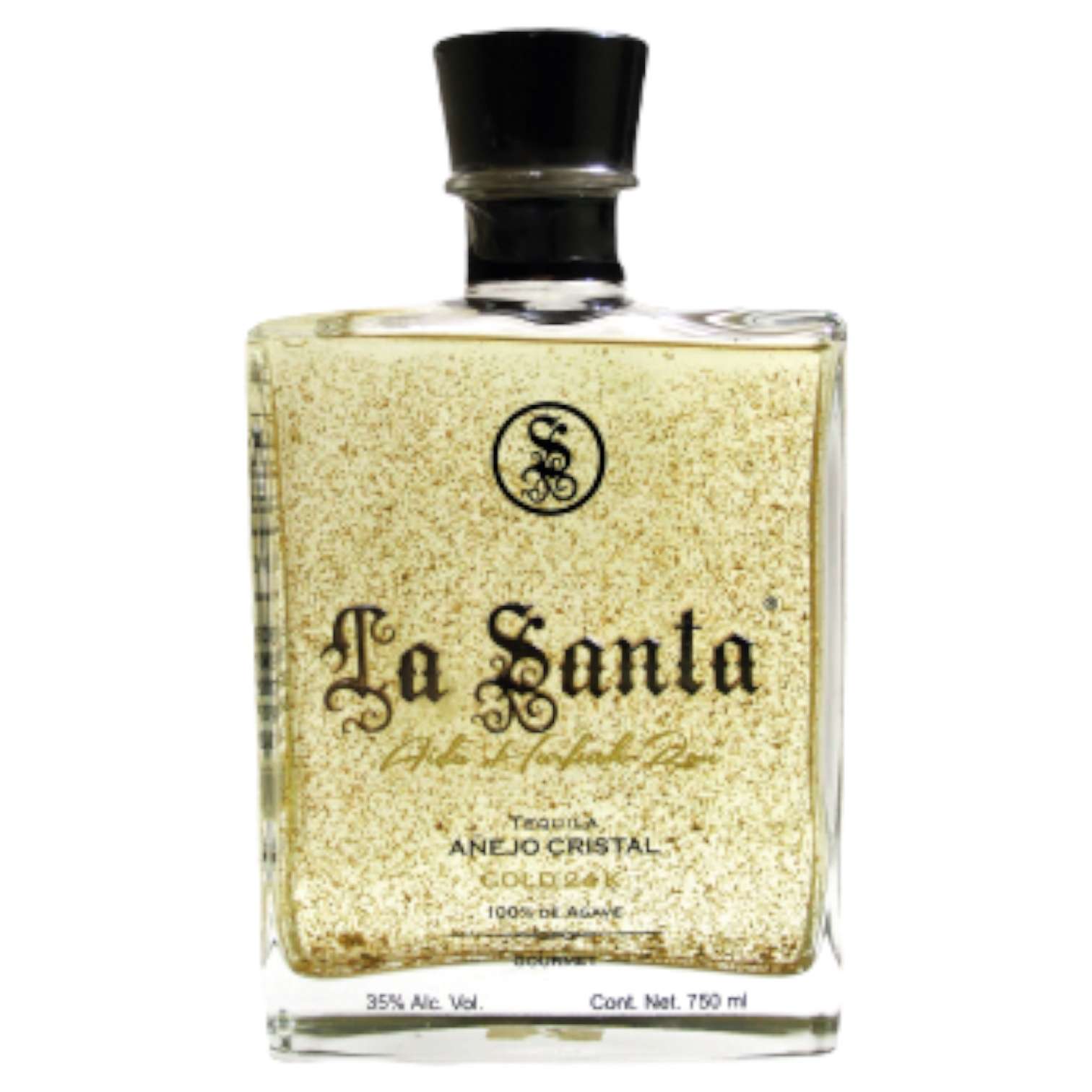 Tequila La Santa Añejo Cristal Gold 24k 750ml – Guateselectos