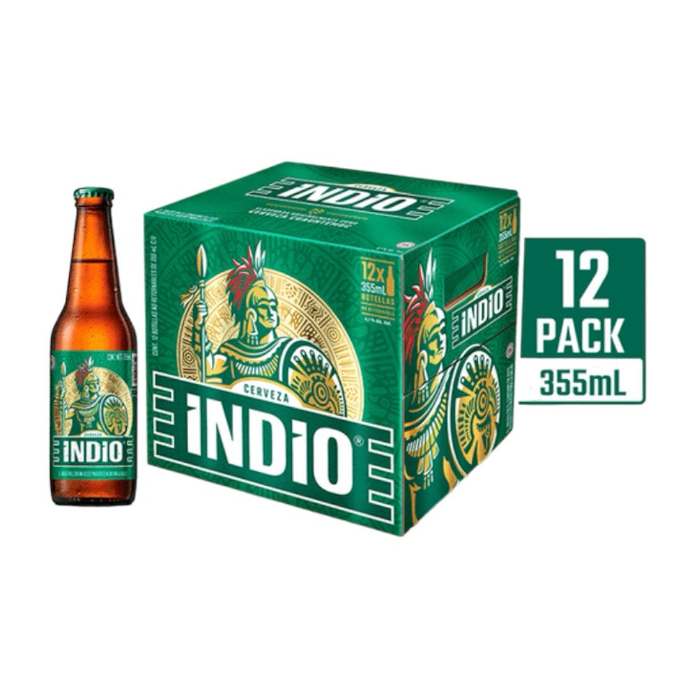 Cerveza Oscura Indio Botella 12 pack 355ml – Guateselectos