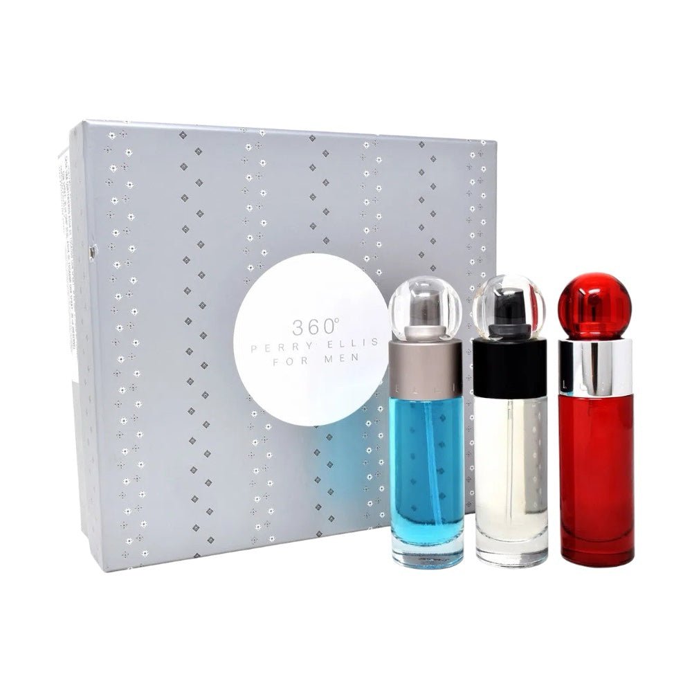 Perry Ellis 360 Trio Set Men EDT 360 Men 30ml/ 360 Red 30ml/ Reserve 3 ...