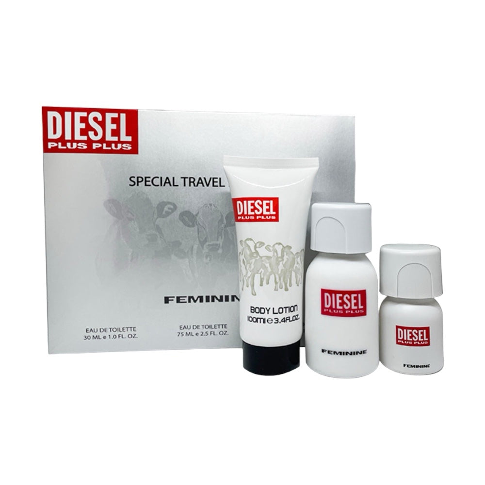 Diesel Plus Plus Set Woman EDT 75ml+ Body Lotion 100ml/ EDT 30ml ...