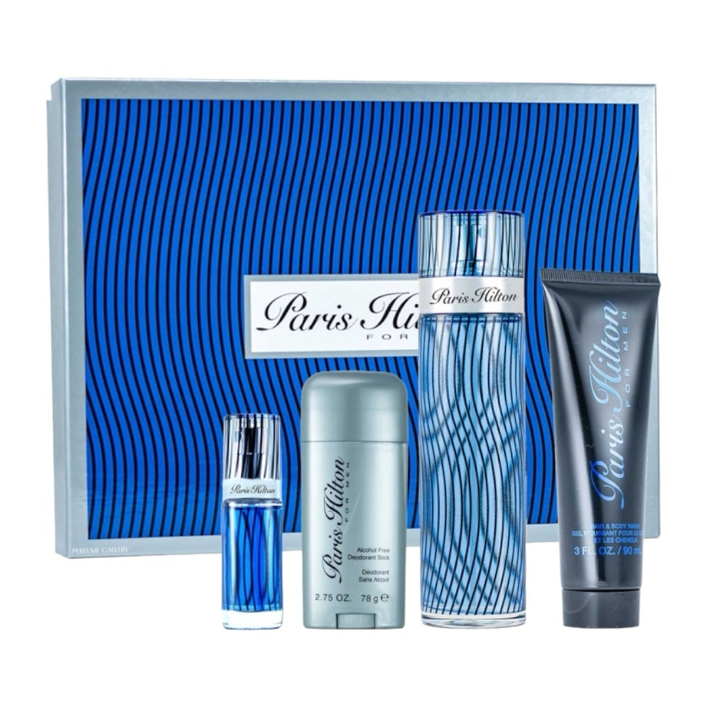 Paris Hilton Men Set 4Pz EDT 100ml/ EDT 10ml/ Shower Gel 90ml/ Deo Sti ...