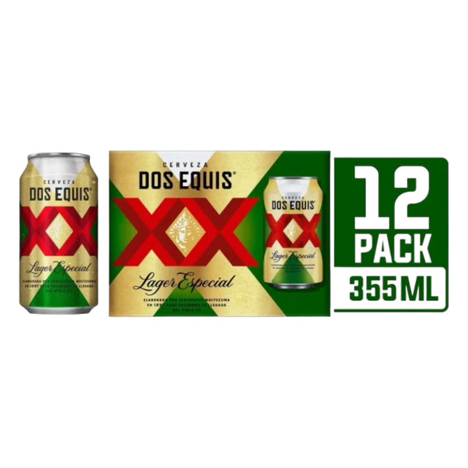 Cerveza Dos Equis Lager Lata 12 pack 355ml – Guateselectos
