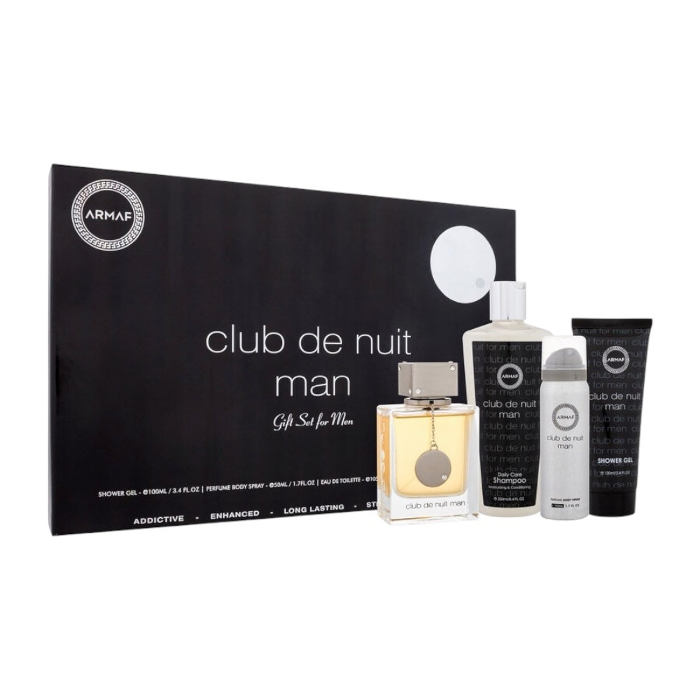 Armaf Club De Nuit Men Set 4 Pz EDP 100ml/ Shampoo 248ml/ Gel Ducha 10 ...